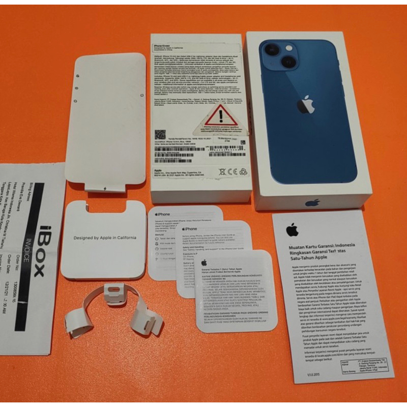 Jual Dus Box iPhone 13 Mini iBox Blue Original 100% Copotan | Shopee ...