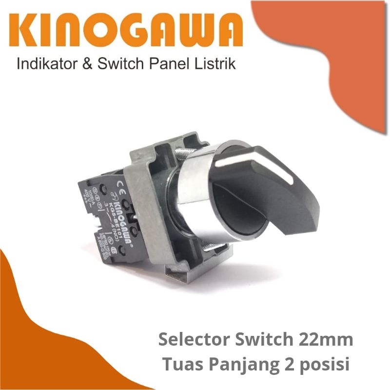 Jual Selector Switch 22mm 2 posisi Gagang Panjang KINOGAWA | Shopee ...