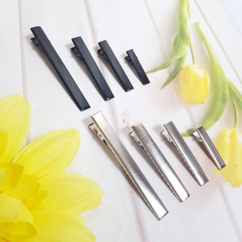 Jual (12 pcs) JEPIT BUAYA ALLIGATOR CLIP JEPIT POLOS JEPIT BESI HITAM ...