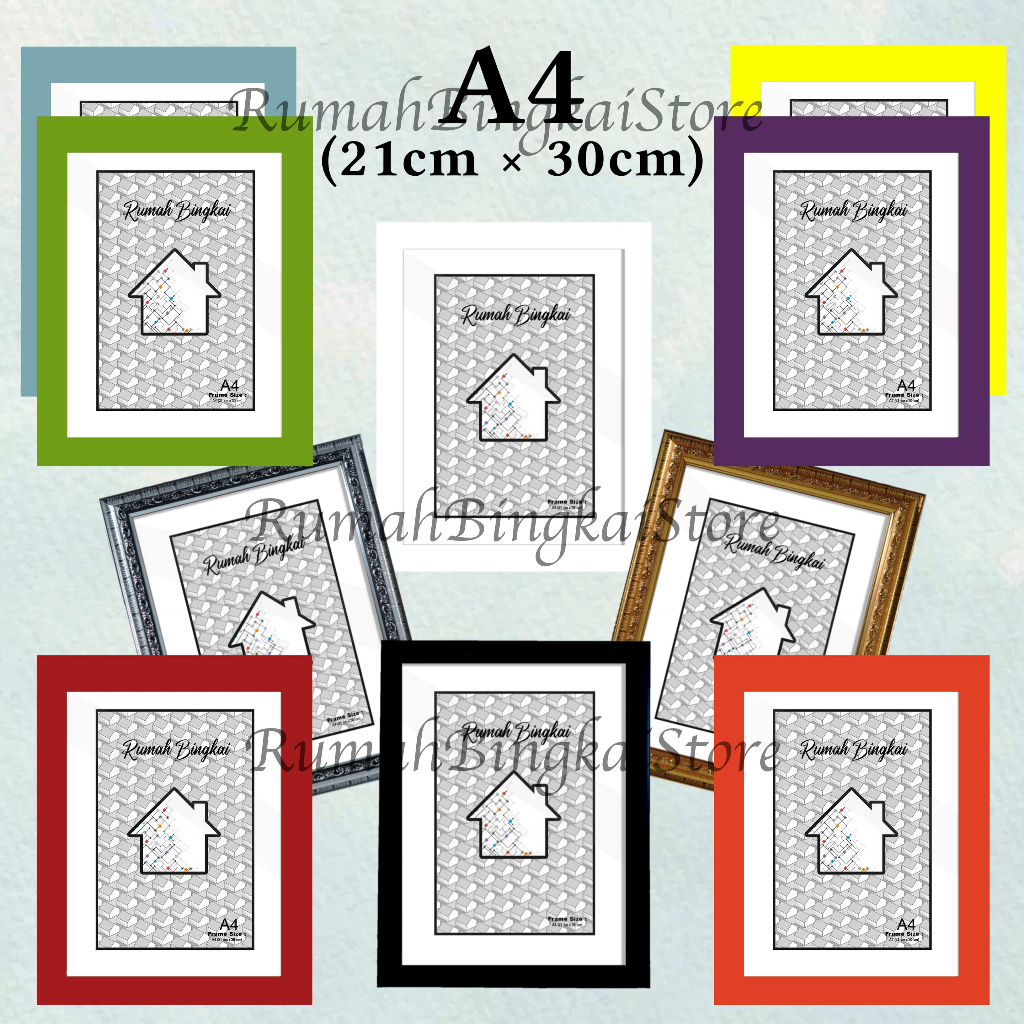 Jual Bingkai Foto Ukuran A4 ( 21cm x 30cm ) + PLUS KACA | Shopee Indonesia