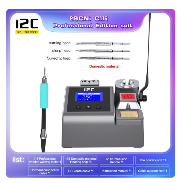 Jual I2C 2SCNi Intelligent Nano Soldering Station Set Solder Iron Tip ...