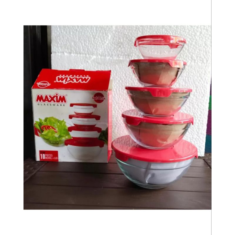 Jual GLASSWARE MAXIM BULAT 5PC KACA TEBAL ANTI PANAS | Shopee Indonesia