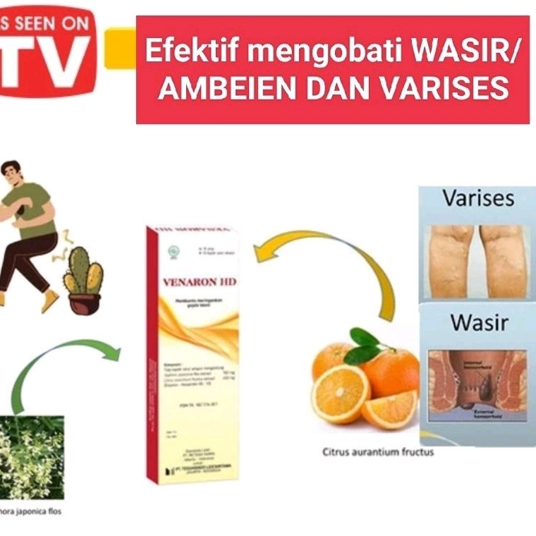 Jual VENARON HD Strip isi 10 Obat Wasir/ambeien dan Varies ampuh manjur ...
