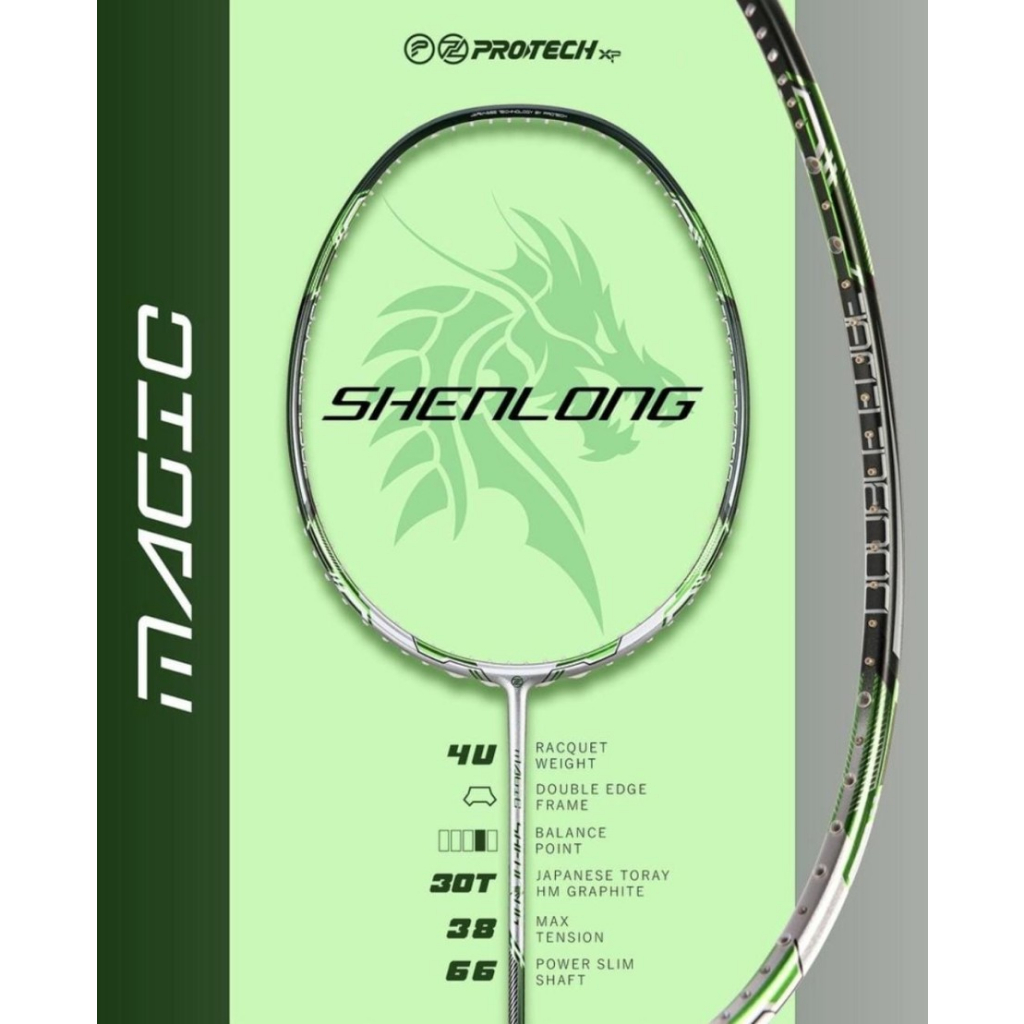 Jual RAKET BADMINTON PROTECH MAGIC SHENLONG | 4UG1 | MAX 38 LBS ...