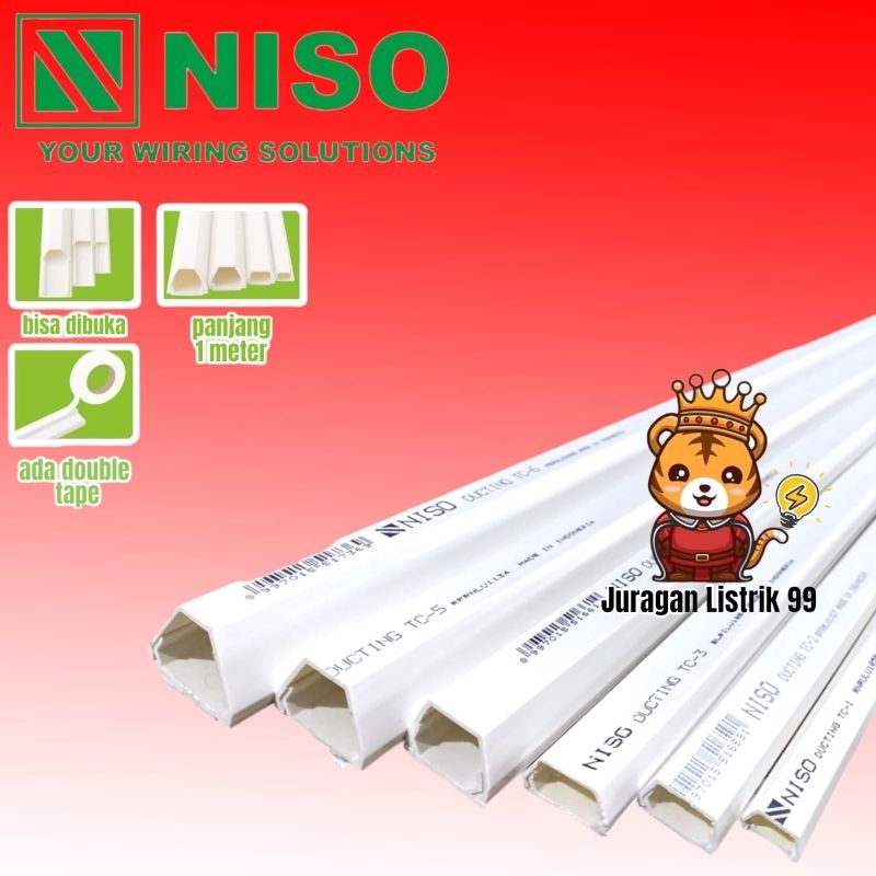 Jual Kabel Duck Niso TC 1 / TC 2 / TC 3 / TC 4 / TC 5 / TC 6 Ducting Cable / Protector 1 Meter ...