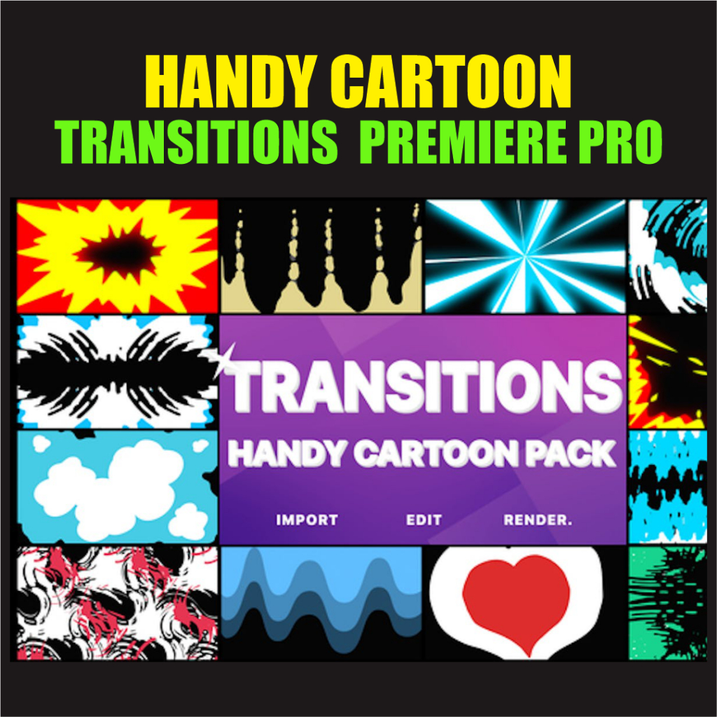 Jual Handy Cartoon Transitions Premiere Pro MOGRT | Murah | Shopee ...