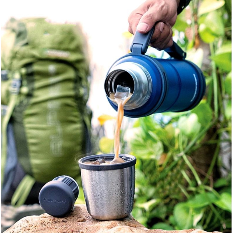 Jual Xploris Thermal Flask Blue Tupperware | Shopee Indonesia