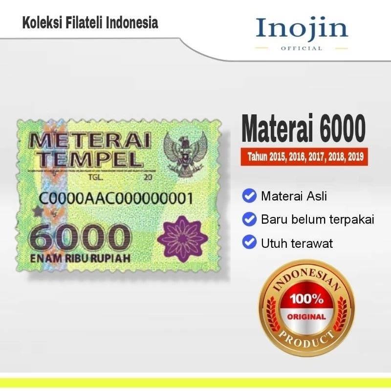 Jual MATERAI 6000 DAN 3000 TAHUN 2000 SAMPAI 2021 PERANGKO MATRAI TEMPEL ASLI ORIGINAL | Shopee ...