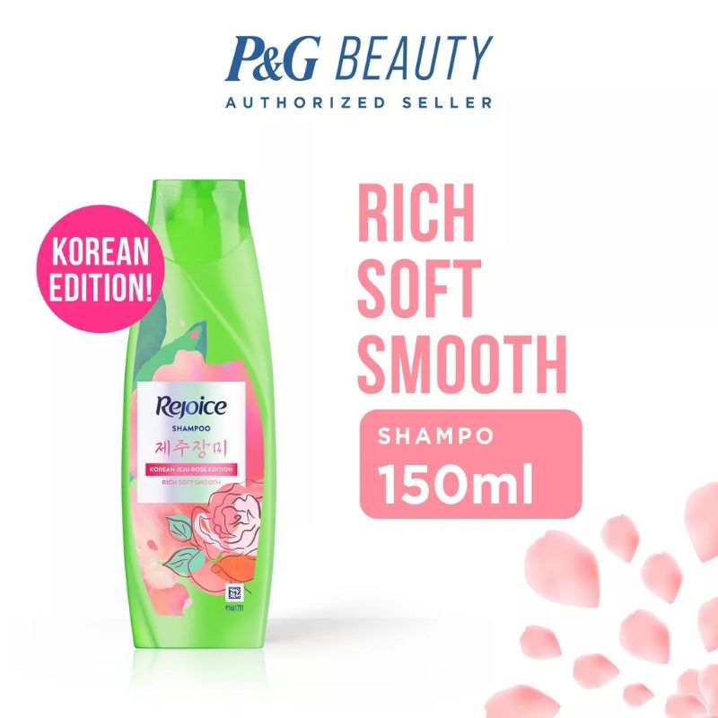 Jual REJOICE SHAMPOO RICH SOFT SMOOTH KOREAN JEJU ROSE EDITION 150ML | Shopee Indonesia