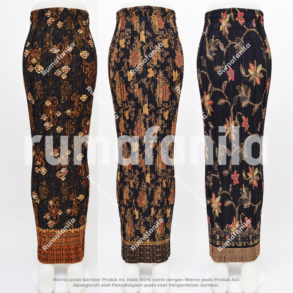 Jual Rok Plisket Batik Premium Bawahan Kebaya Wisuda Modern Span Wiru ...