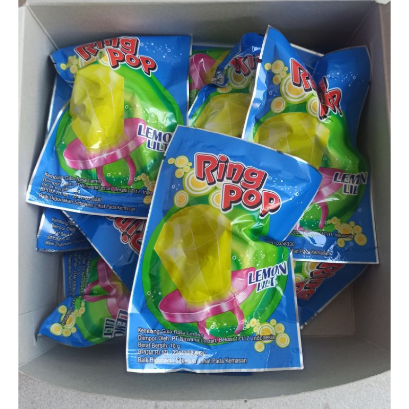 Jual Permen Ring Pop Rasa lemon / Ring Pop Permen Bentuk Cincin Rasa ...