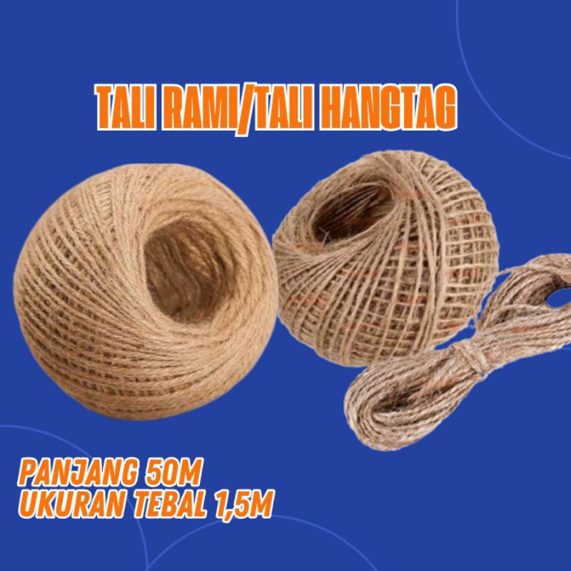 Jual tali rami tali rami gulungan tali hangtag | Shopee Indonesia