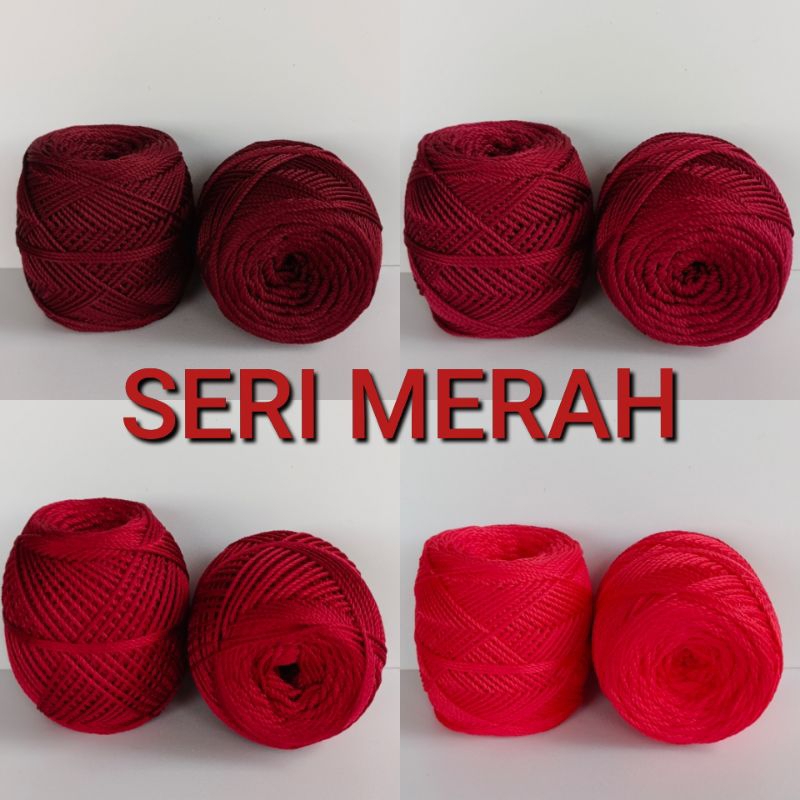 Jual BENANG RAJUT POLYESTER / POLY KILAP SERI MERAH | Shopee Indonesia