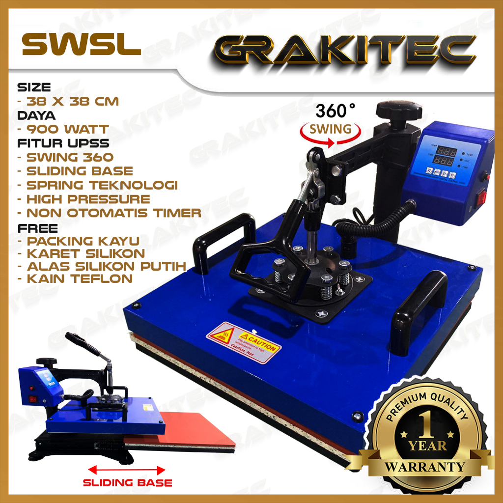 Jual Mesin Press Multifungsi Swing 3838 Combo All in One 3 in 1, 5 in 1 ...