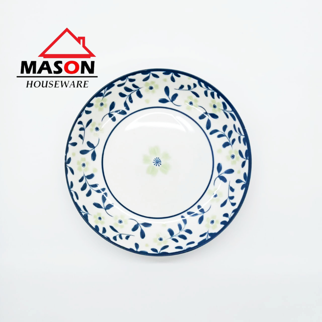 Jual PIRING KERAMIK / PIRING SAJIAN / PIRING SERBAGUNA BUNGA BIRU 7 ...