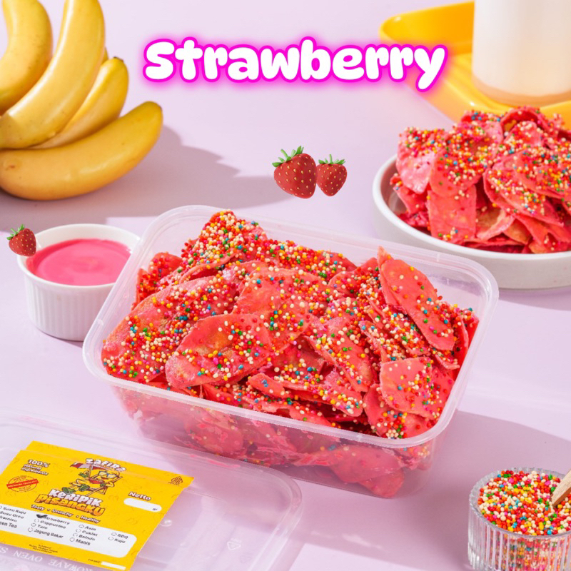 Jual Keripik Pisang Lumer Strawberry 200gr | Shopee Indonesia
