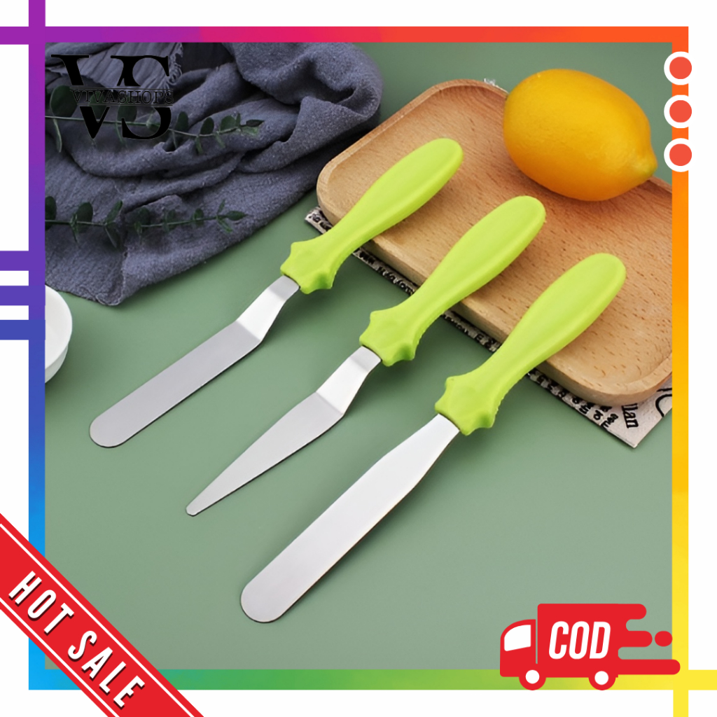 Jual Spatula Buttercream 1 Set 3 pcs / Spatula Poles Buttercream ...