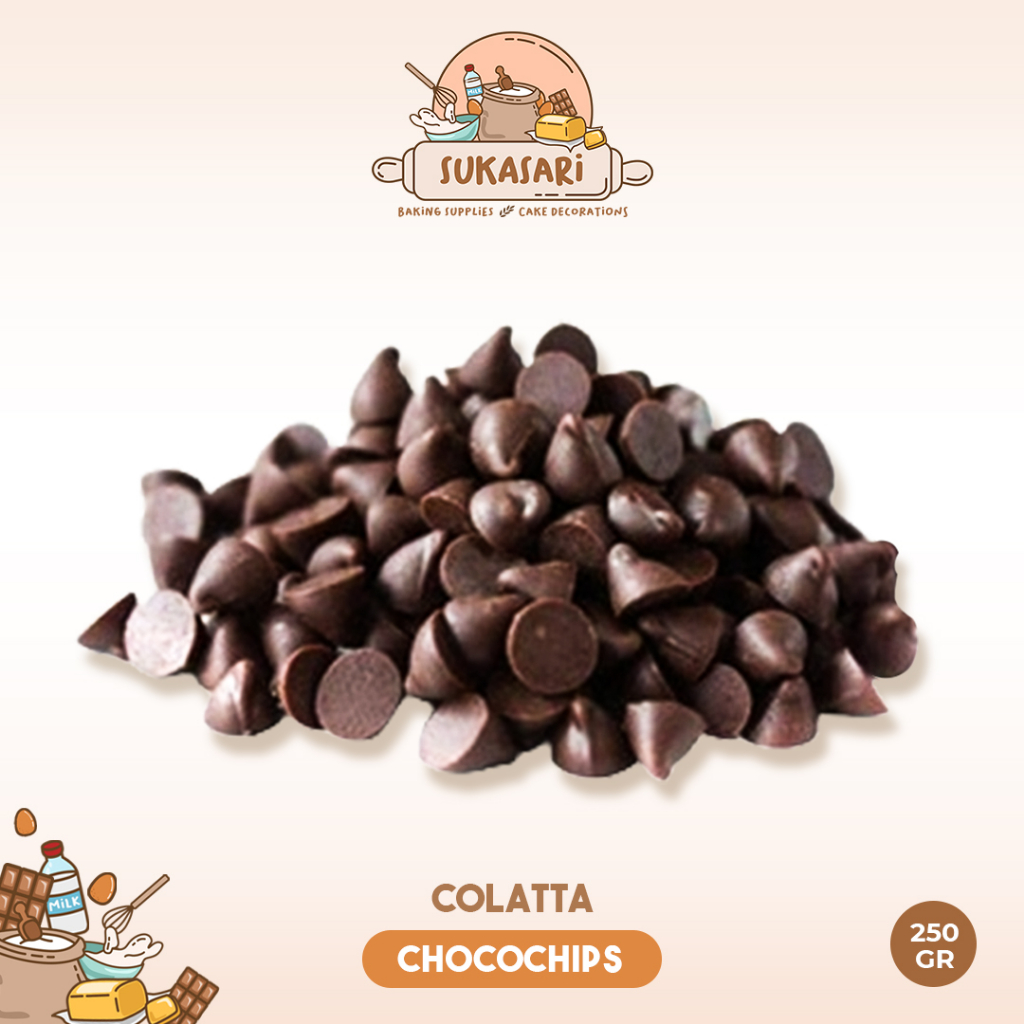 Jual Sukasari - Colatta Chocochips Dark 250gr Mini, Besar / Chocolate ...