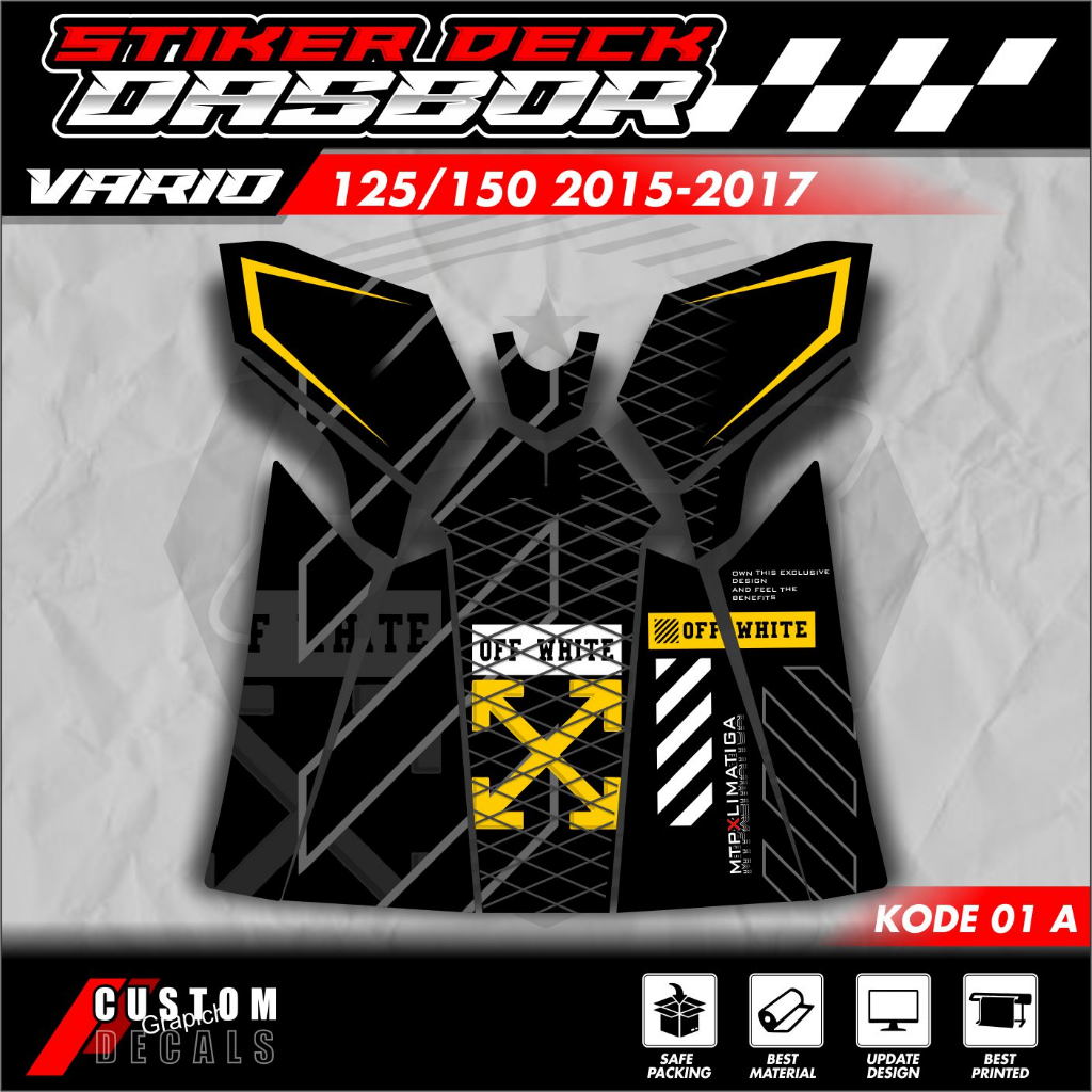 Jual (COD) Striping Vario Pelindung Dashboard Tankpad deckpad Vario 125 ...
