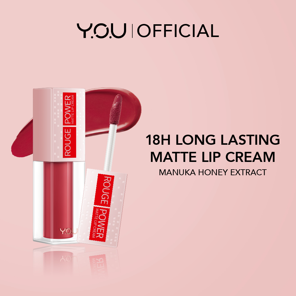 Jual YOU Rouge Power Matte Lip Cream Lipstik | Matte Finish | Tahan ...