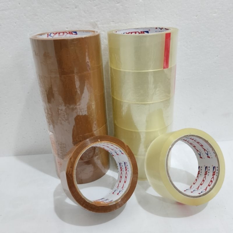 Jual LAKBAN BENING/COKLAT "KYOKO" 1 ROLL 45MM|| ISOLASI CLEAR /COLLATE PER 1 ROLL /1BH/1PCS ...
