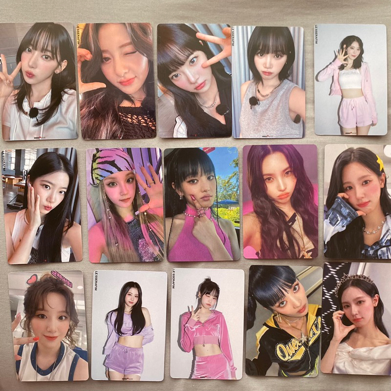 Jual photocard le sserafim gidle set unofficial, photocard blackpink ive wonyoung jennie yujin ...