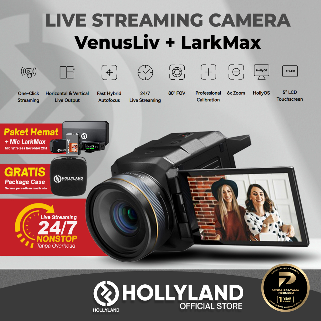 Jual Hollyland VenusLiv Smart Camera Live Streaming | Shopee Indonesia
