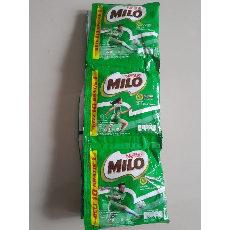 Jual MILO ACTIV GO 22 G 1 RENCENG (ISI 10 + GRATIS 1) | Shopee Indonesia