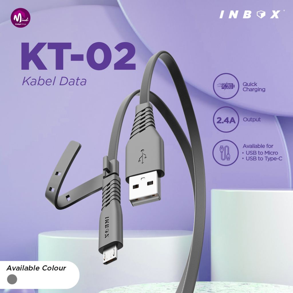 Jual Inbox Kabel Data KT-02 Qualcomm 3.0A Micro, Type-c | Fast Charging dan Fast Data Transfer ...