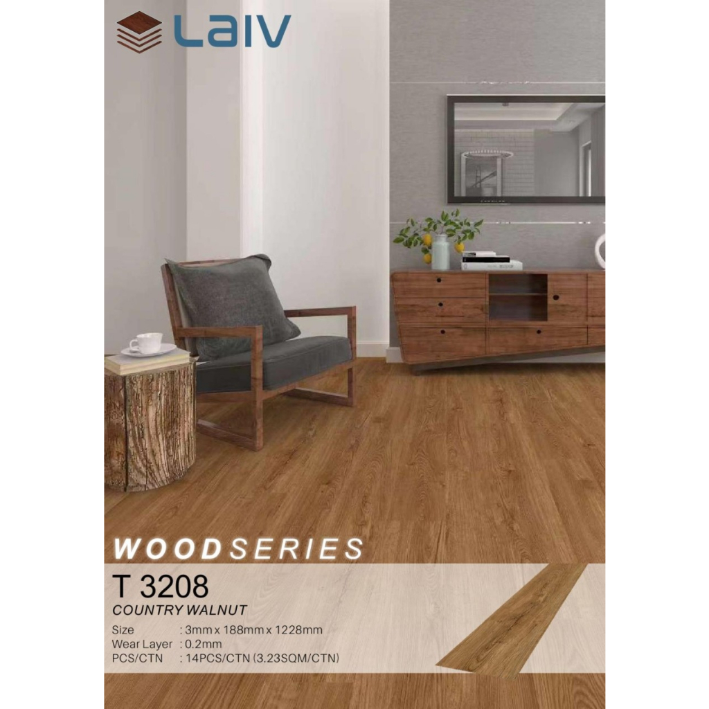 Jual Vinyl Flooring Laiv / Vinyl Lembaran 3mm Motif Kayu / Lantai Vinyl ...