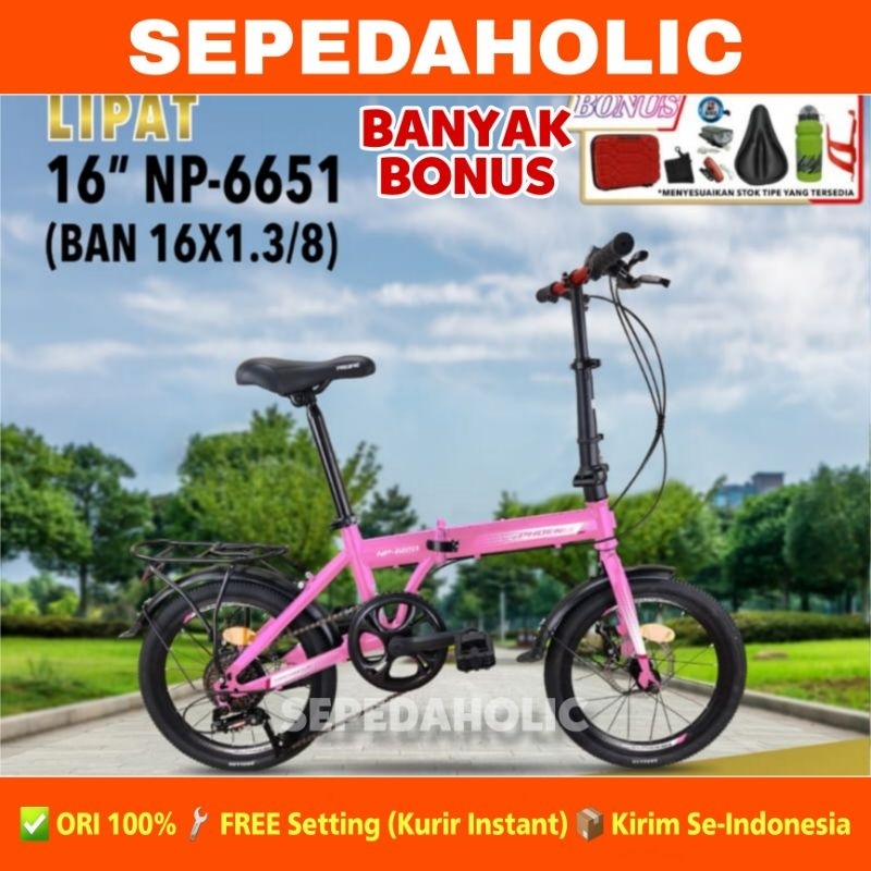 Jual Sepeda Lipat PHOENIX 6651 Ukuran 16 & 20 Inch 7 Speed Boncengan ...