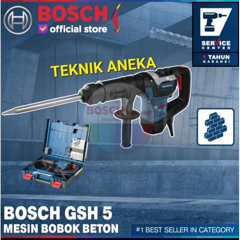 Jual BOSCH GSH 5 JACK HAMMER DEMOLUTION BOBOK BETON TEMBOK GSH5 ...