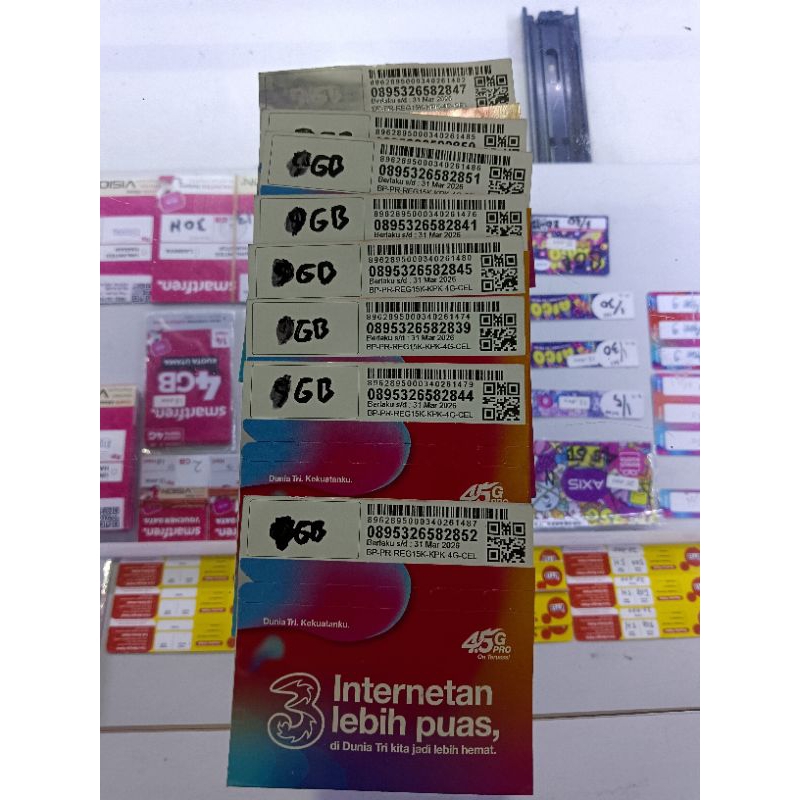 Jual Kartu perdana Smartfren & Three pulsa kuota nol | Shopee Indonesia