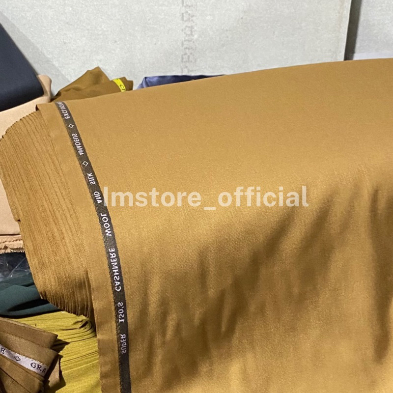 Jual kain pemda tebal khaki premium wool & silk bahan seragam dinas pdh | Shopee Indonesia