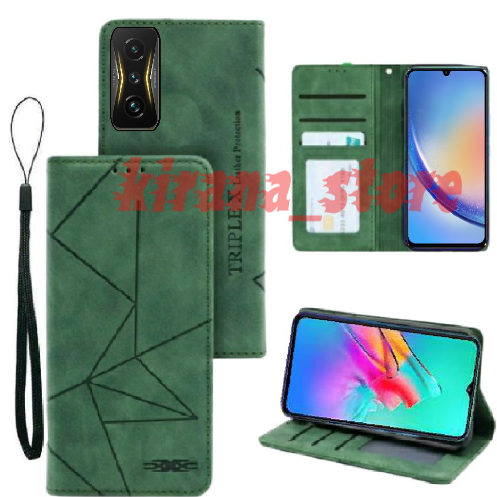 Jual XIAOMI POCO F4 GT Flip Case Flip Motif Dompet Casing HP Flip Kulit ...