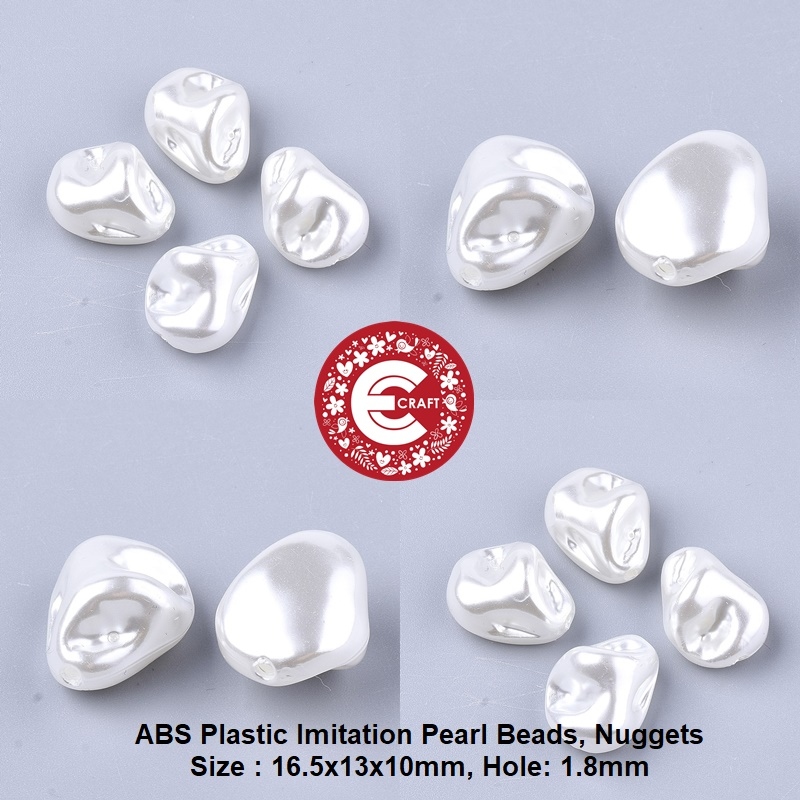 Jual MANIK-MANIK ABS PLASTIC PEARL UKURAN 16.5x13x10mm | Shopee Indonesia