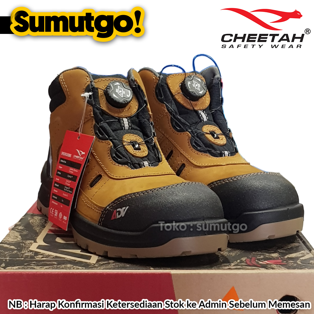 Jual Sepatu Proyek Semi Boots Cheetah Jubatus Original Asli Coklat ...