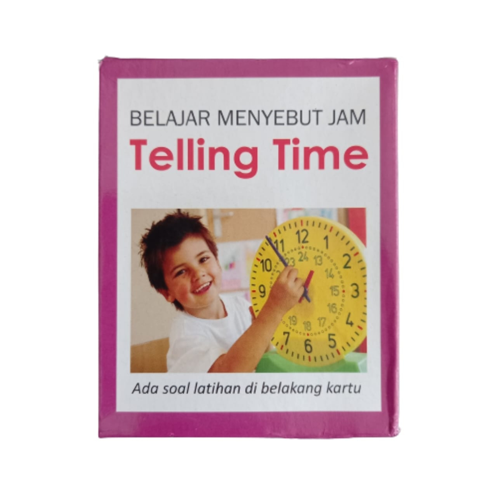 Jual Kartu Pintar Mengenal Waktu Edisi Terbaru Telling Time Flash Card ...
