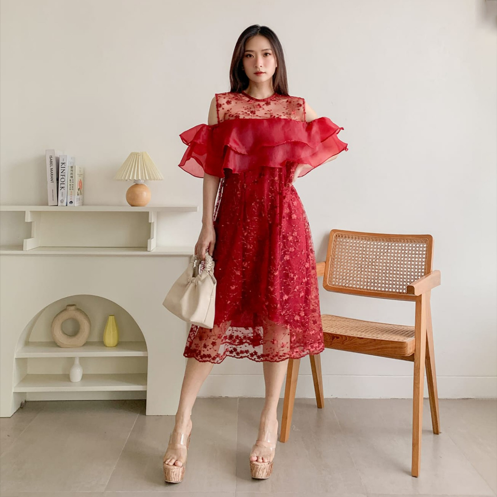 Jual AH Dress ARABELLA ( Real Pict ) 4 Variasi Ukuran 8 Pilihan Warna ...