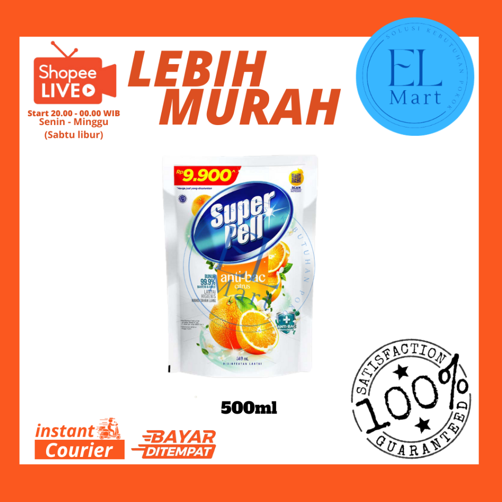 Jual SUPER PELL 500 ML / PEMBERSIH LANTAI | Shopee Indonesia