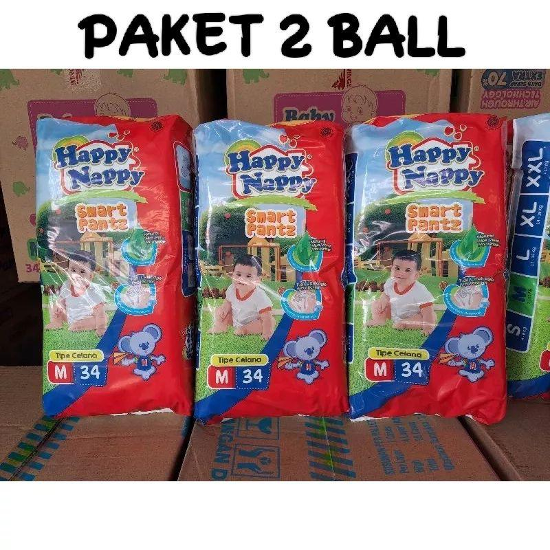 Jual 2 Ball Happy Nappy Pants S M L XL XXL -Popok Happy Nappy Tipe ...