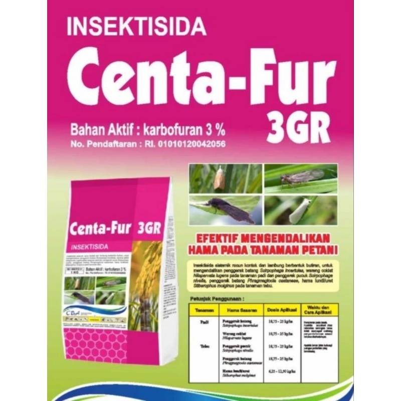 Jual Insektisida CENTAFUR 3GR 2 Kg - Obat Racun hama tanah Tabur ...