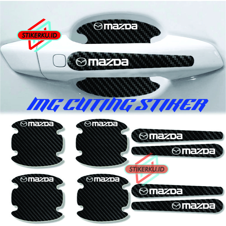 Jual Stiker Carbon Handle Pintu Mobil MAZDA Sticker pelindung hand ...