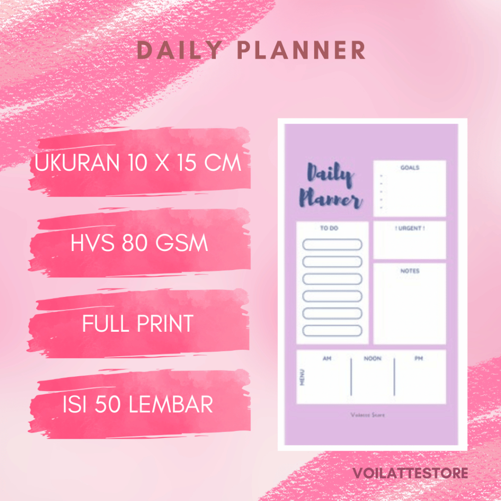 Jual 10 x 15 cm Daily Planner Sehari-hari Jurnal Harian Catatan Kecil ...