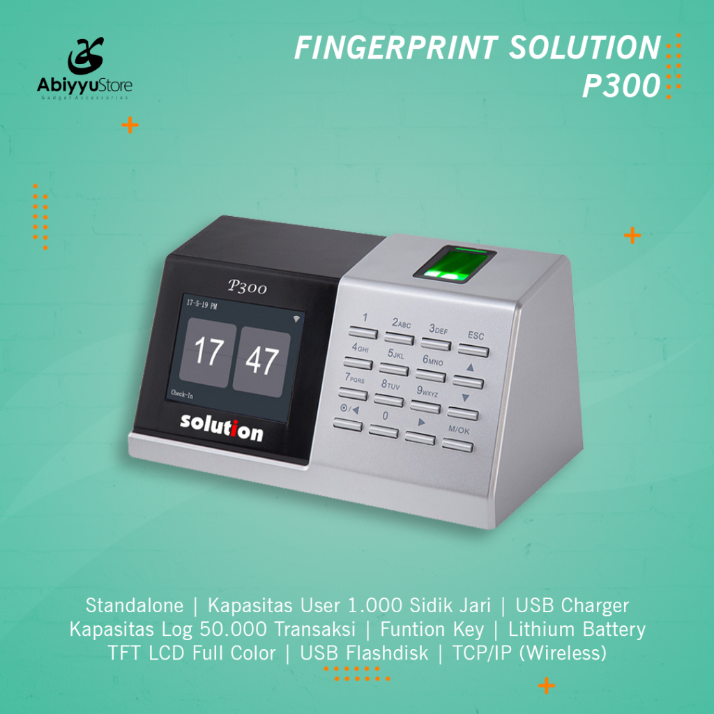 Jual Fingerprint Solution P300 Mesin Absen Absensi Sidik Jari Kantor Bank | Shopee Indonesia
