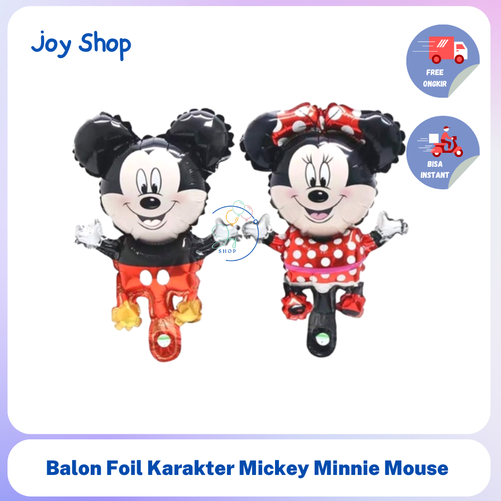 Jual Balon Foil Karakter Mickey Mouse / Minnie Mouse Mini | Shopee ...