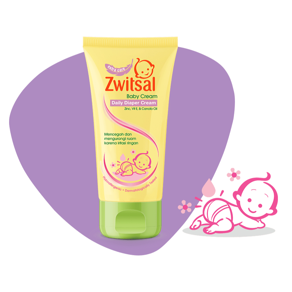 Jual ZWITSAL BABY CREAM DAILY DIAPER CREAM EXTRA CARE WITH ZINC 50ml ...