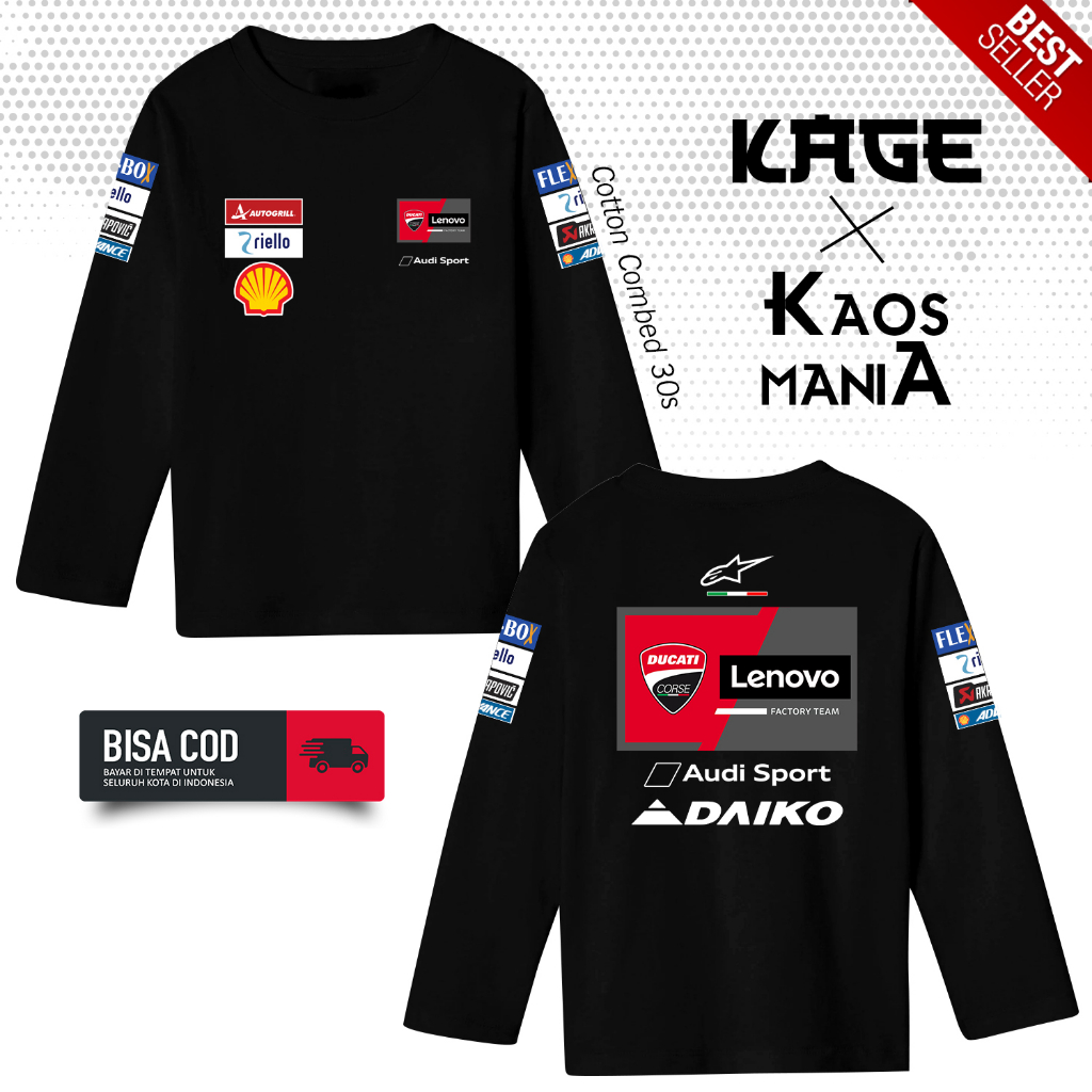 Jual Baju Kaos TEAM DUCATI MOTO GP SERIES Tangan Panjang - Kaos MotoGp ...