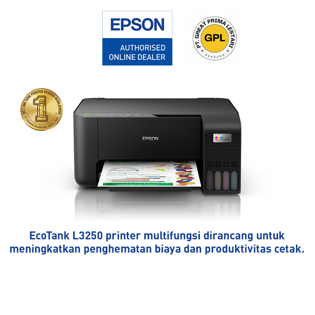 Jual Printer Epson EcoTank L3250 L 3250 L-3250 L3251 L 3251 Wifi Print Scan Copy | Shopee Indonesia