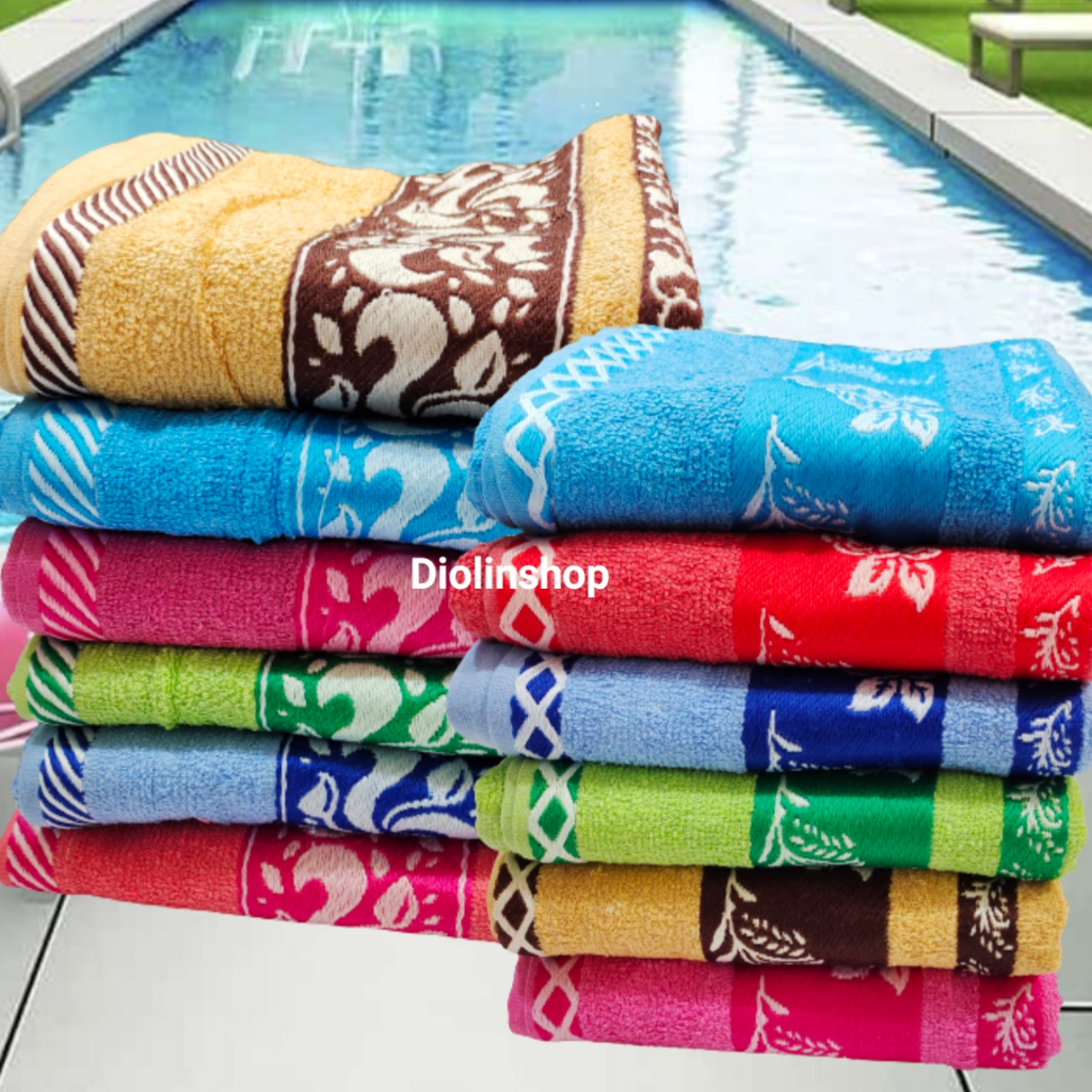 Jual Handuk Mandi 70 X 140 Katun Aneka Motif | Handuk Mandi Jumbo ...